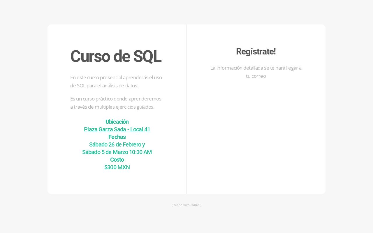 Curso SQL Monterrey
